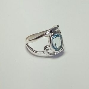 Jewelry | Open Concept Blue Topaz Oval | Poshmark